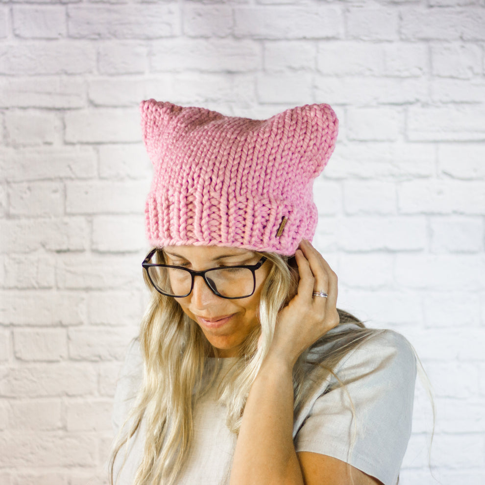 Women's March Pussyhat Project Pink Pussy Cat Ears Hat – Wheatfield ...