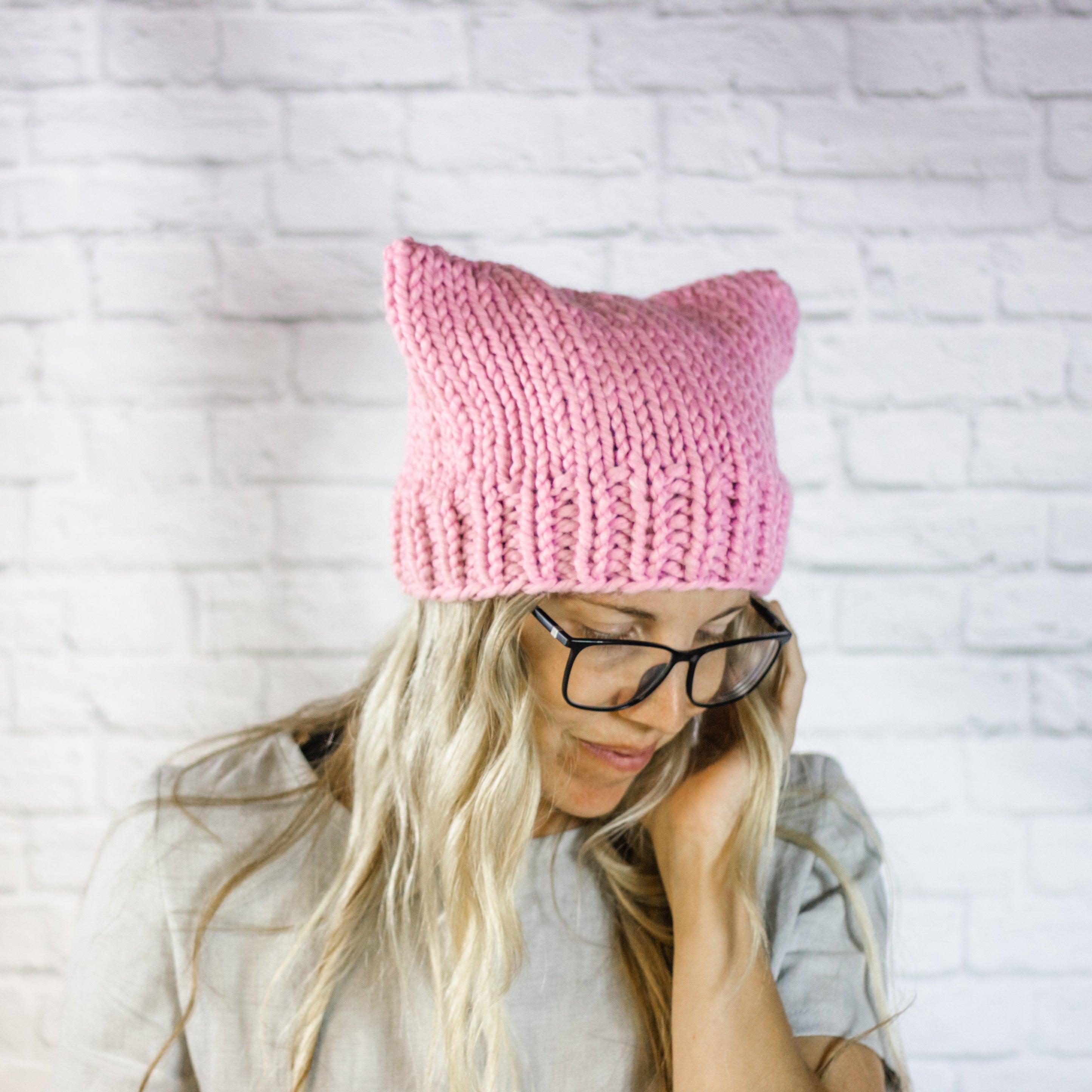 Womens March Pussyhat Project Pink Pussy Cat Ears Hat Wheatfield