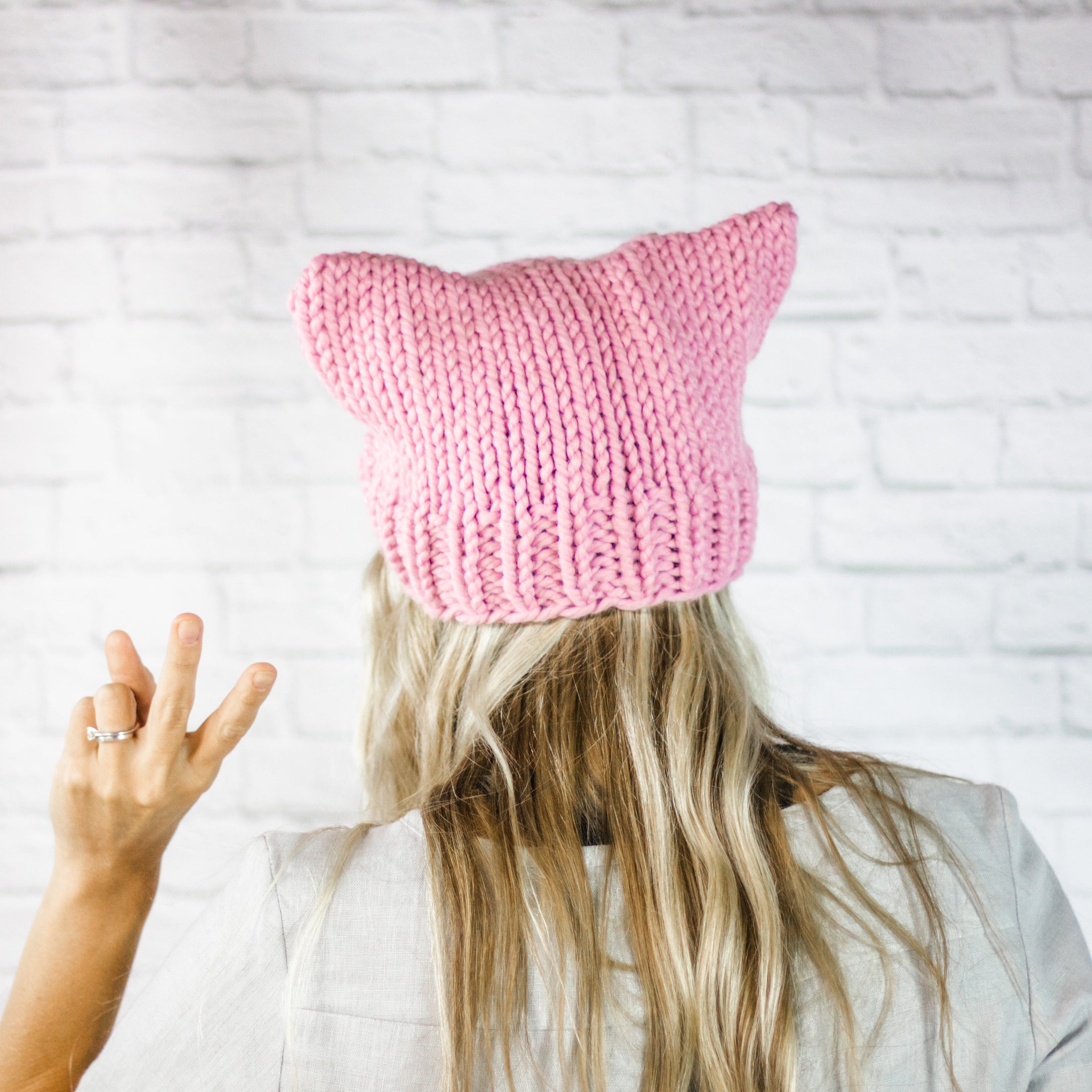 Women's March Pussyhat Project Pink Pussy Cat Ears Hat – Wheatfield ...